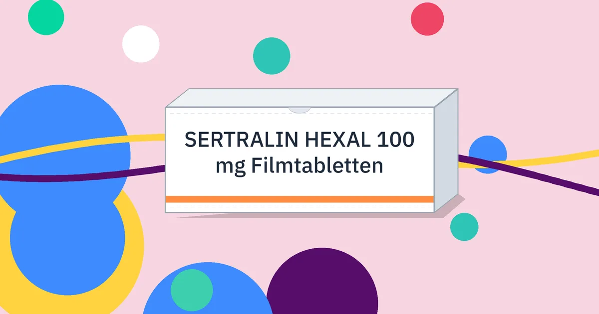 Symbolbild: Packung mit der Aufschrift SERTRALIN HEXAL 100 mg Filmtabletten (PZN 04086978) – Verfügbarkeit und Bezug in Apotheken in Frankfurt am Main