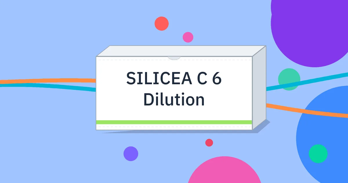 Symbolbild: Packung mit der Aufschrift SILICEA C 6 Dilution (PZN 07180241) – Verfügbarkeit und Bezug in Apotheken in Frankfurt am Main