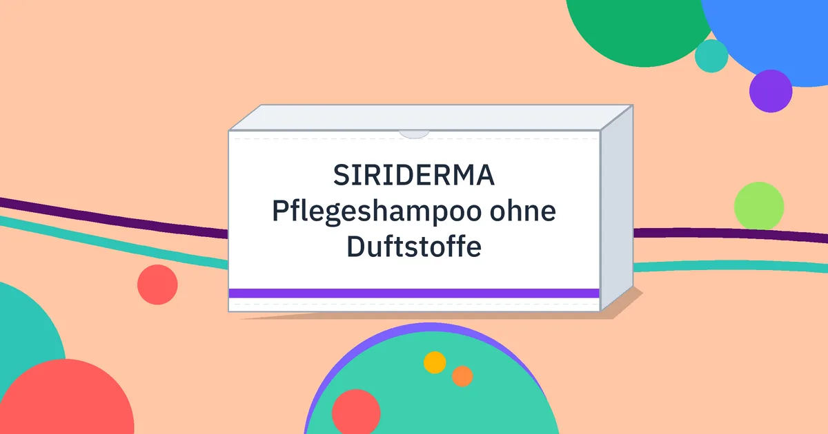 Symbolbild: Packung mit der Aufschrift SIRIDERMA Pflegeshampoo ohne Duftstoffe (PZN 02253952) – Verfügbarkeit und Bezug in Apotheken in Frankfurt am Main