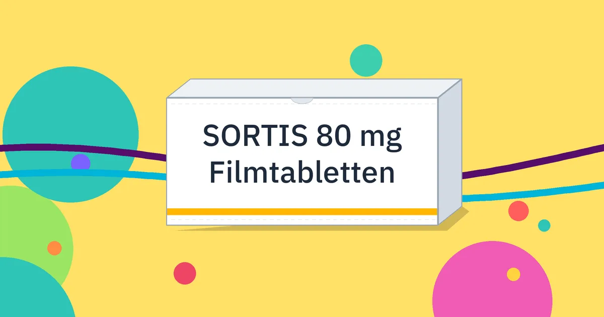 Symbolbild: Packung mit der Aufschrift SORTIS 80 mg Filmtabletten (PZN 18702406) – Verfügbarkeit und Bezug in Apotheken in Frankfurt am Main