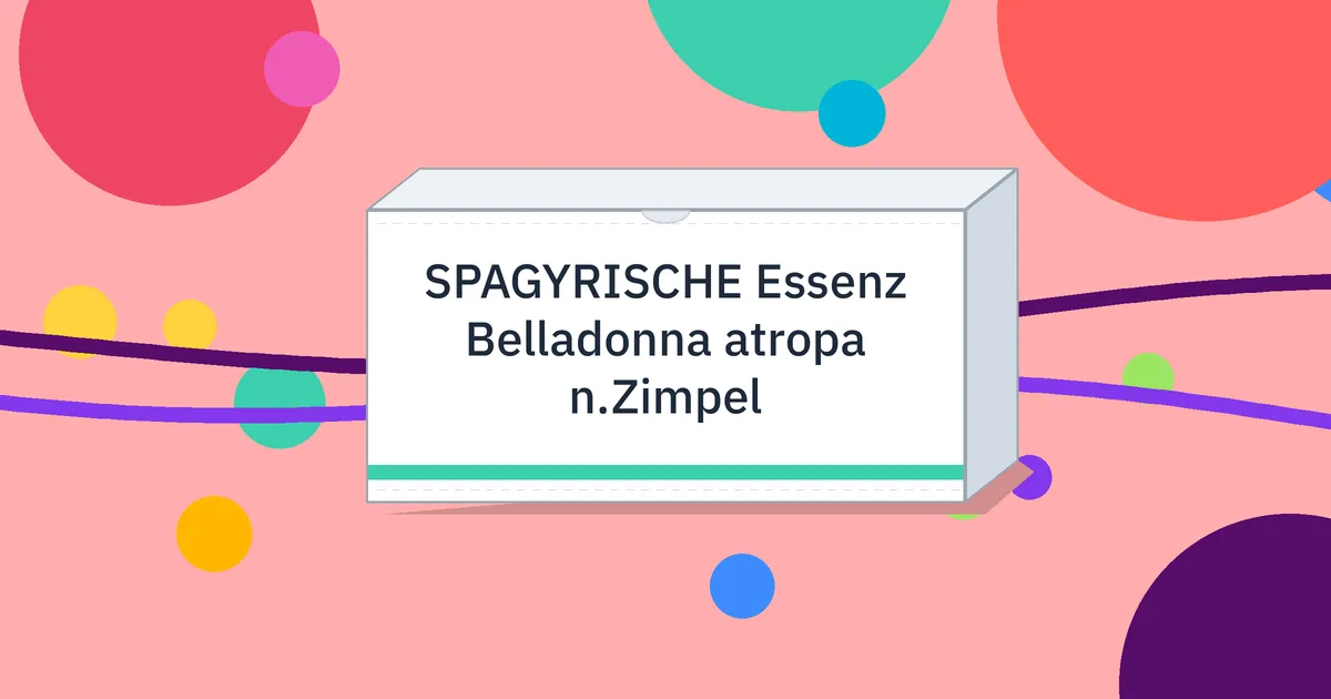 Symbolbild: Packung mit der Aufschrift SPAGYRISCHE Essenz Belladonna atropa n.Zimpel (PZN 00915834) – Verfügbarkeit und Bezug in Apotheken in Frankfurt am Main