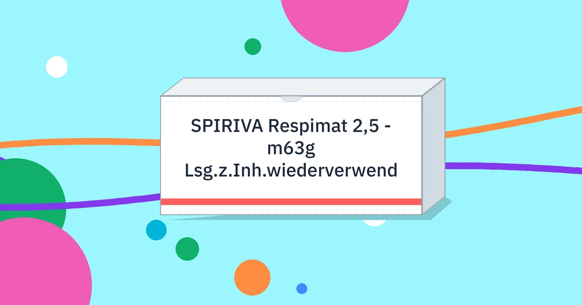 Symbolbild: Packung mit der Aufschrift SPIRIVA Respimat 2,5 -m63g Lsg.z.Inh.wiederverwend (PZN 15586313) – Verfügbarkeit und Bezug in Apotheken in Frankfurt am Main