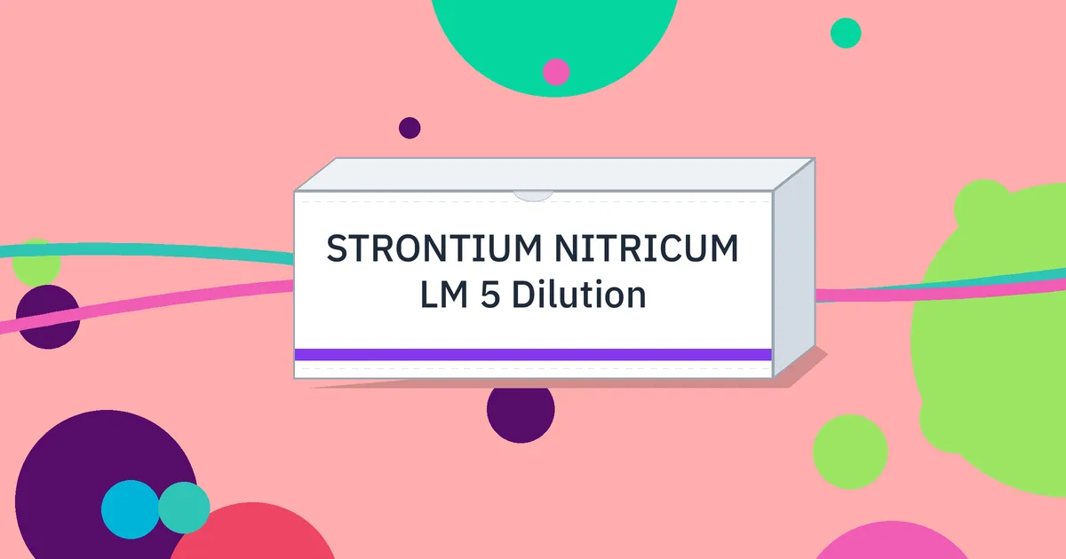 Symbolbild: Packung mit der Aufschrift STRONTIUM NITRICUM LM 5 Dilution (PZN 13204307) – Verfügbarkeit und Bezug in Apotheken in Frankfurt am Main