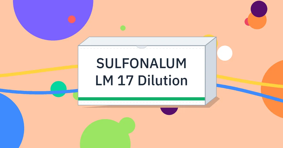 Symbolbild: Packung mit der Aufschrift SULFONALUM LM 17 Dilution (PZN 13209581) – Verfügbarkeit und Bezug in Apotheken in Frankfurt am Main