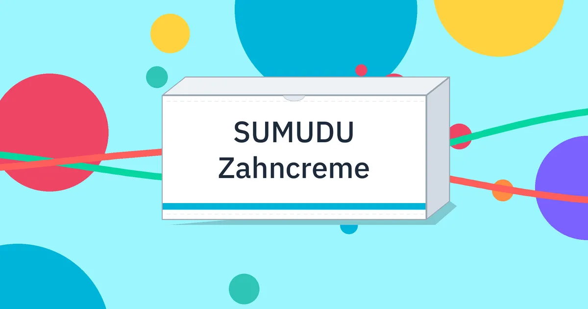 Symbolbild: Packung mit der Aufschrift SUMUDU Zahncreme (PZN 00433940) – Verfügbarkeit und Bezug in Apotheken in Frankfurt am Main