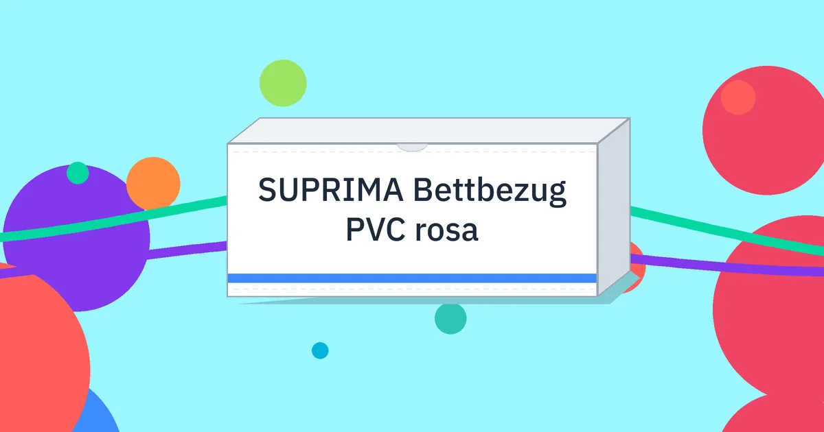 Symbolbild: Packung mit der Aufschrift SUPRIMA Bettbezug PVC rosa (PZN 03003714) – Verfügbarkeit und Bezug in Apotheken in Frankfurt am Main