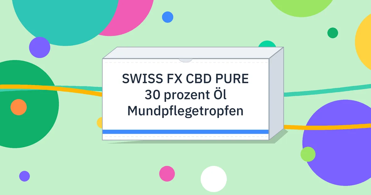 Symbolbild: Packung mit der Aufschrift SWISS FX CBD PURE 30 prozent Öl Mundpflegetropfen (PZN 19197086) – Verfügbarkeit und Bezug in Apotheken in Frankfurt am Main