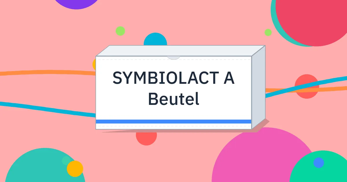 Symbolbild: Packung mit der Aufschrift SYMBIOLACT A Beutel (PZN 07493431) – Verfügbarkeit und Bezug in Apotheken in Frankfurt am Main