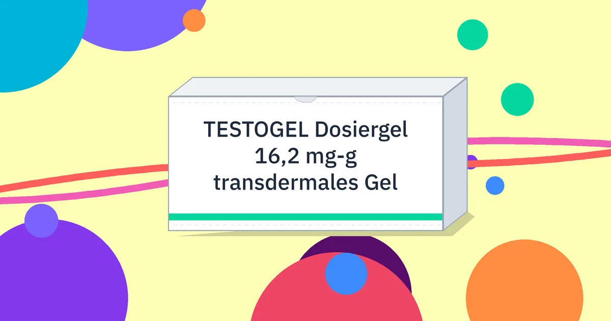 Symbolbild: Packung mit der Aufschrift TESTOGEL Dosiergel 16,2 mg-g transdermales Gel (PZN 20197832) – Verfügbarkeit und Bezug in Apotheken in Frankfurt am Main