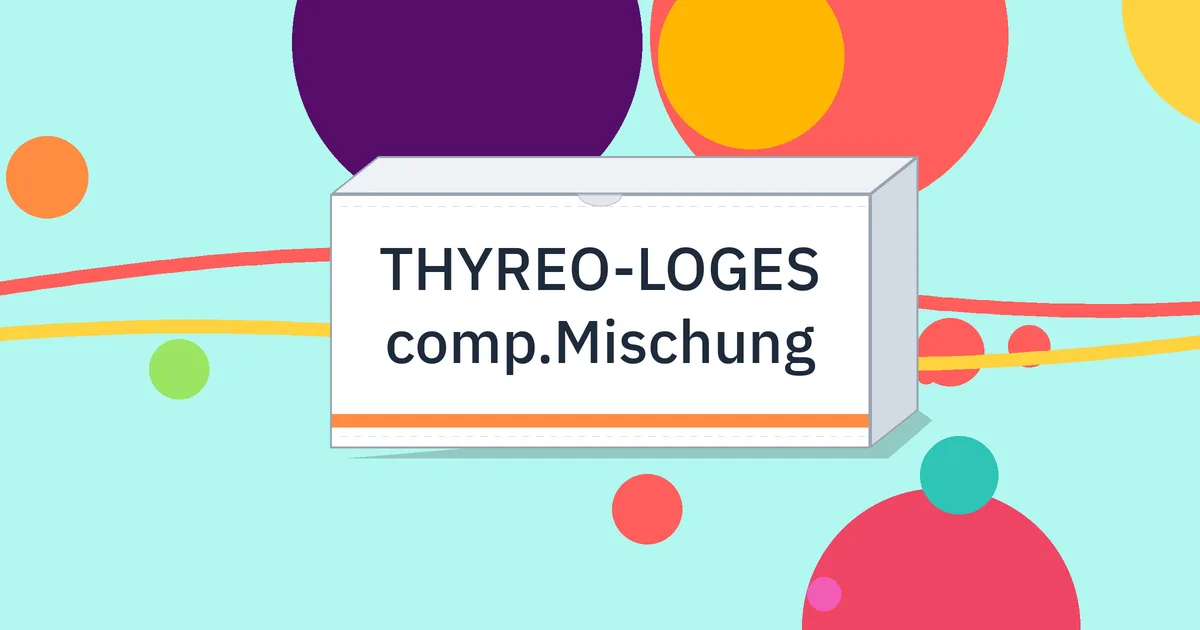 Symbolbild: Packung mit der Aufschrift THYREO-LOGES comp.Mischung (PZN 17867163) – Verfügbarkeit und Bezug in Apotheken in Frankfurt am Main