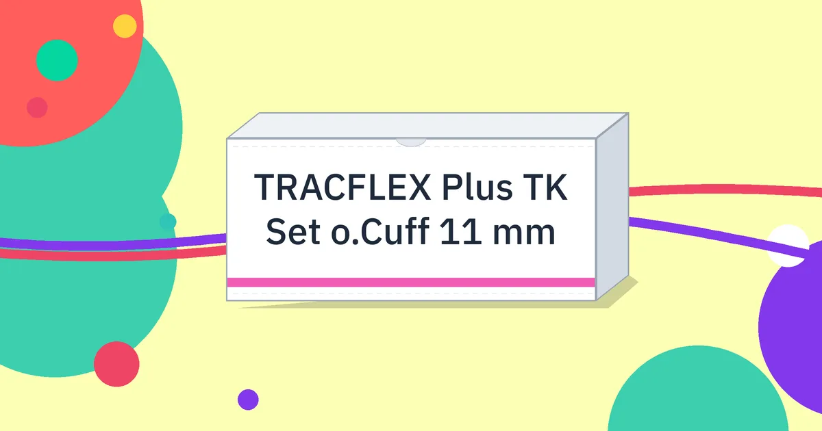Symbolbild: Packung mit der Aufschrift TRACFLEX Plus TK Set o.Cuff 11 mm (PZN 05538661) – Verfügbarkeit und Bezug in Apotheken in Frankfurt am Main