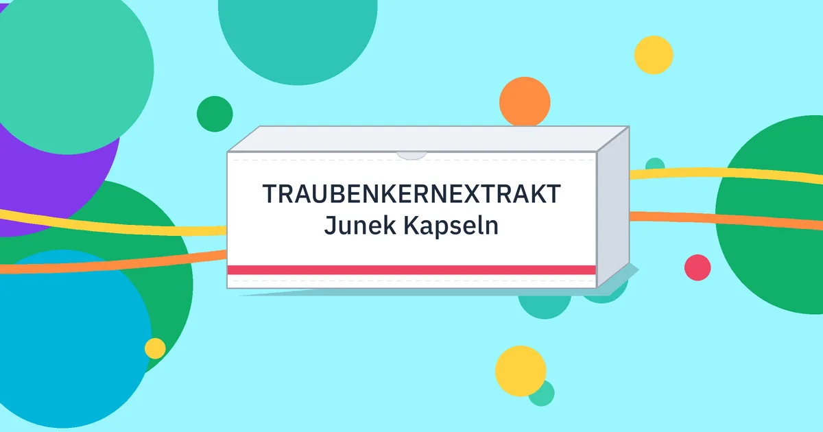 Symbolbild: Packung mit der Aufschrift TRAUBENKERNEXTRAKT Junek Kapseln (PZN 00137331) – Verfügbarkeit und Bezug in Apotheken in Frankfurt am Main