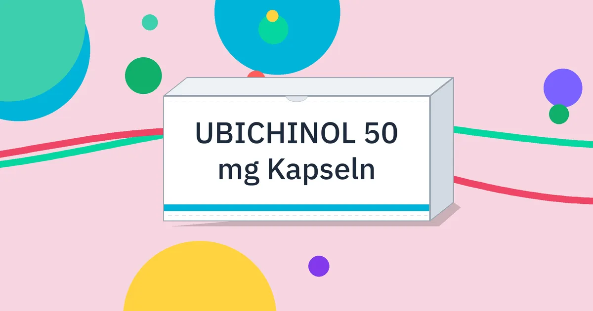 Symbolbild: Packung mit der Aufschrift UBICHINOL 50 mg Kapseln (PZN 18666030) – Verfügbarkeit und Bezug in Apotheken in Frankfurt am Main
