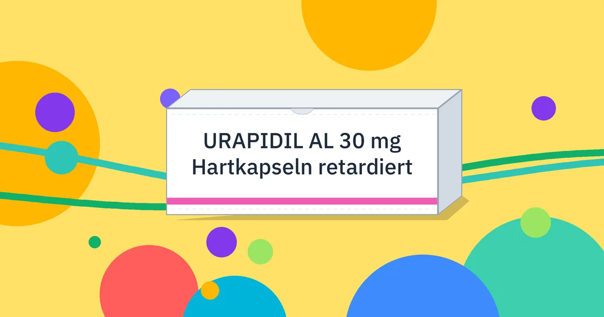 Symbolbild: Packung mit der Aufschrift URAPIDIL AL 30 mg Hartkapseln retardiert (PZN 14214331) – Verfügbarkeit und Bezug in Apotheken in Frankfurt am Main