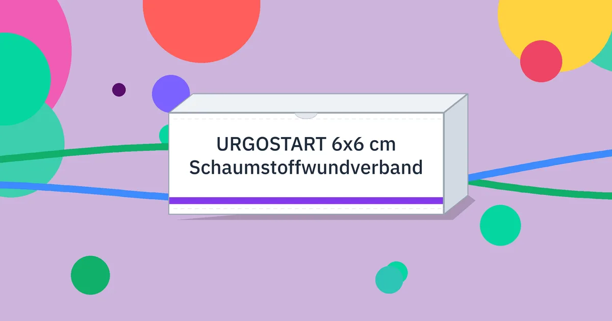 Symbolbild: Packung mit der Aufschrift URGOSTART 6x6 cm Schaumstoffwundverband (PZN 19777843) – Verfügbarkeit und Bezug in Apotheken in Frankfurt am Main