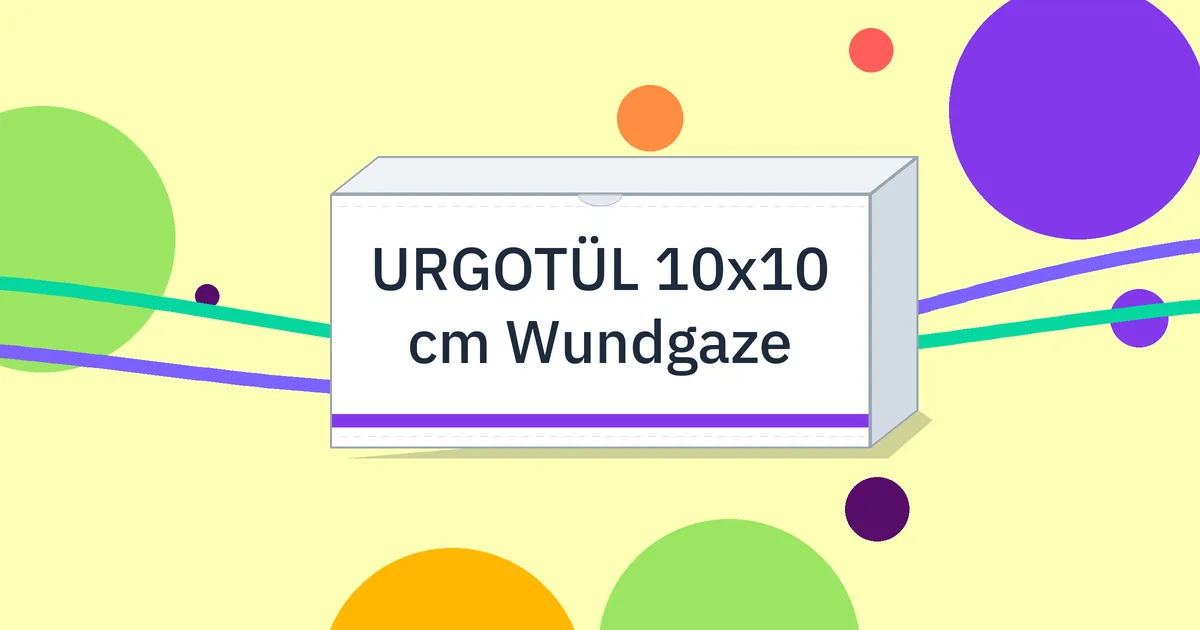 Symbolbild: Packung mit der Aufschrift URGOTÜL 10x10 cm Wundgaze (PZN 18379193) – Verfügbarkeit und Bezug in Apotheken in Frankfurt am Main