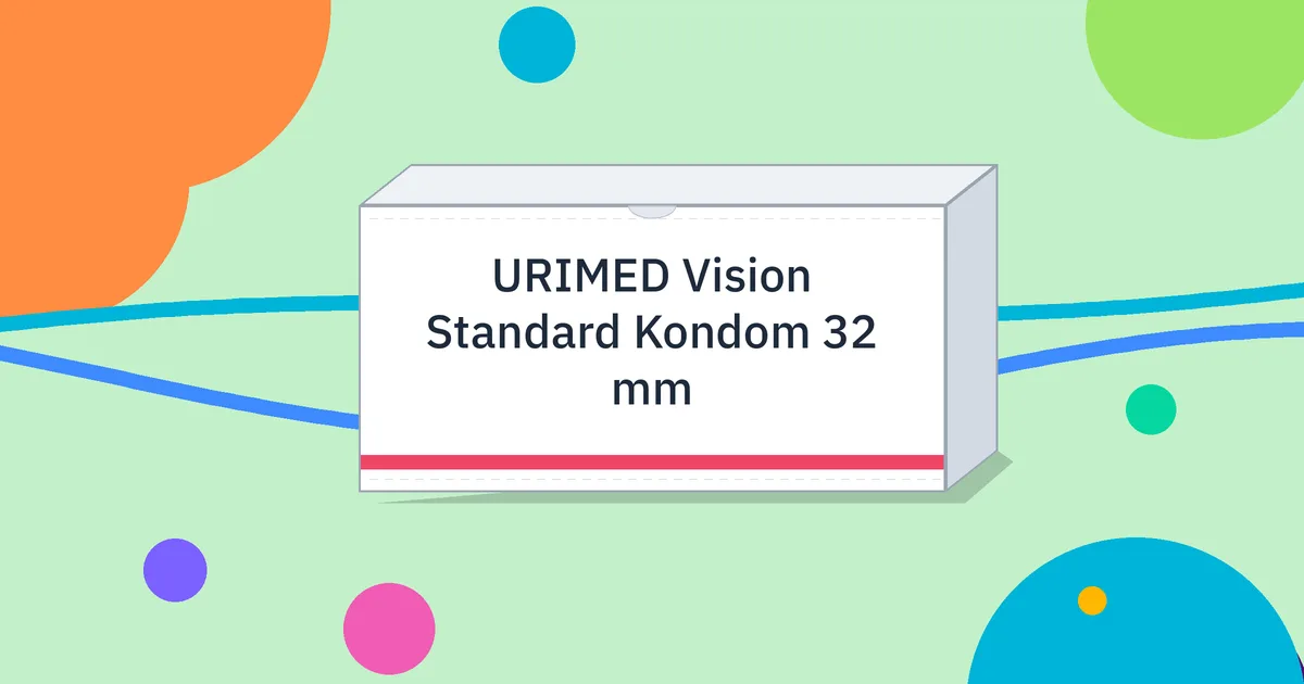 Symbolbild: Packung mit der Aufschrift URIMED Vision Standard Kondom 32 mm (PZN 00500122) – Verfügbarkeit und Bezug in Apotheken in Frankfurt am Main