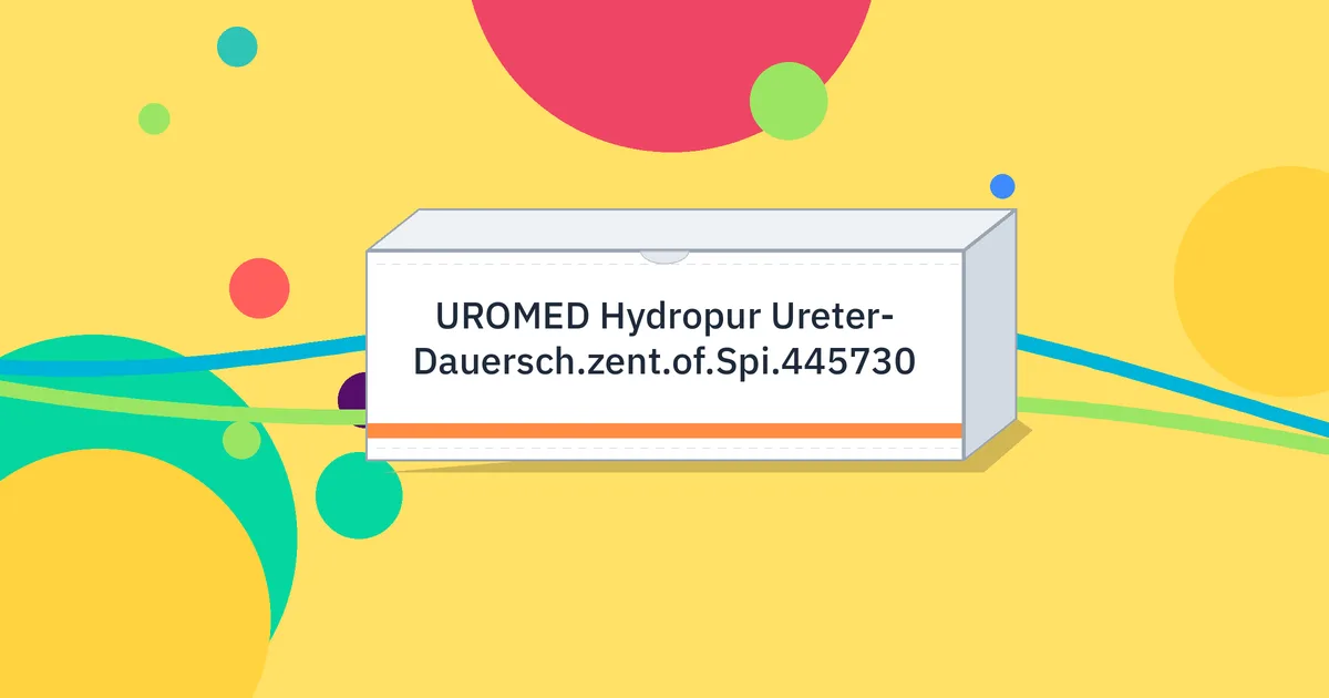 Symbolbild: Packung mit der Aufschrift UROMED Hydropur Ureter-Dauersch.zent.of.Spi.445730 (PZN 11371538) – Verfügbarkeit und Bezug in Apotheken in Frankfurt am Main