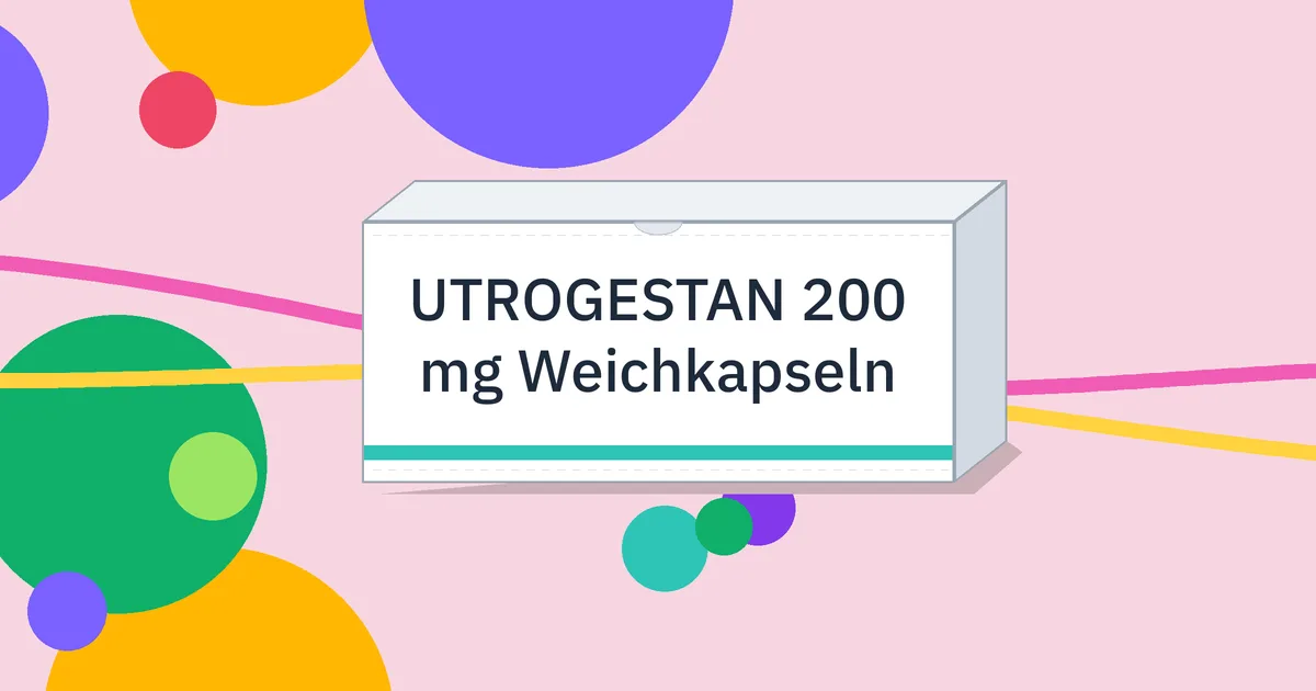 Symbolbild: Packung mit der Aufschrift UTROGESTAN 200 mg Weichkapseln (PZN 15390426) – Verfügbarkeit und Bezug in Apotheken in Frankfurt am Main