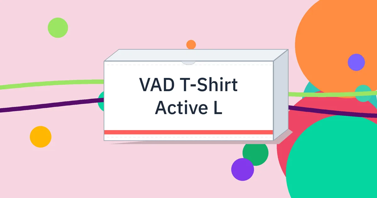 Symbolbild: Packung mit der Aufschrift VAD T-Shirt Active L (PZN 18500312) – Verfügbarkeit und Bezug in Apotheken in Frankfurt am Main