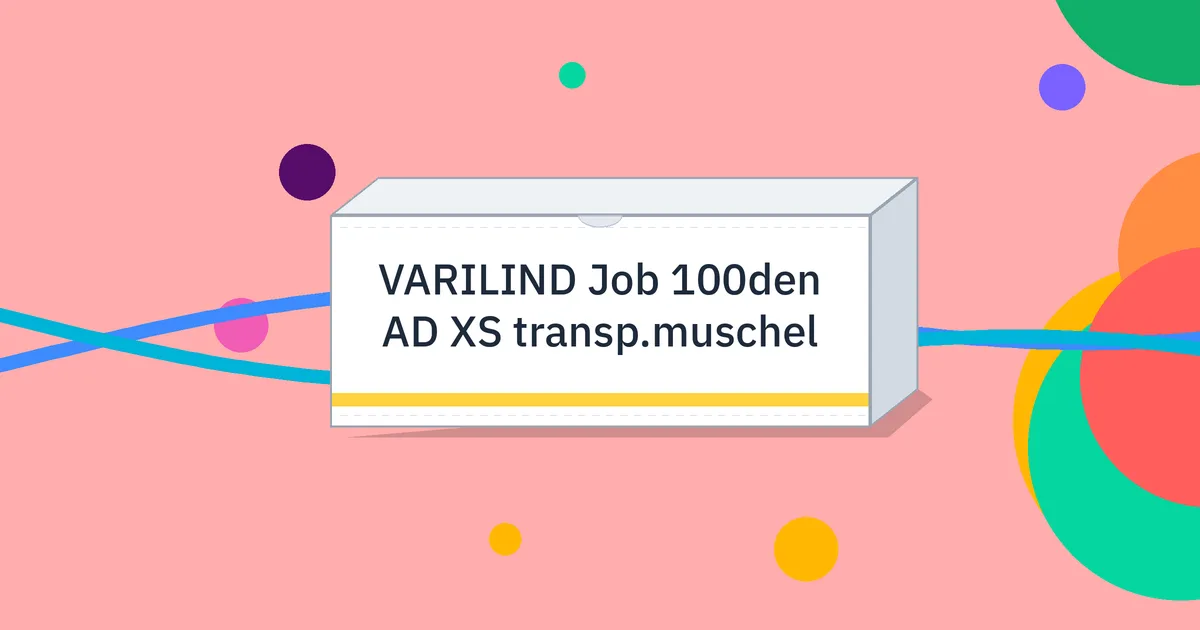 Symbolbild: Packung mit der Aufschrift VARILIND Job 100den AD XS transp.muschel (PZN 04471676) – Verfügbarkeit und Bezug in Apotheken in Frankfurt am Main