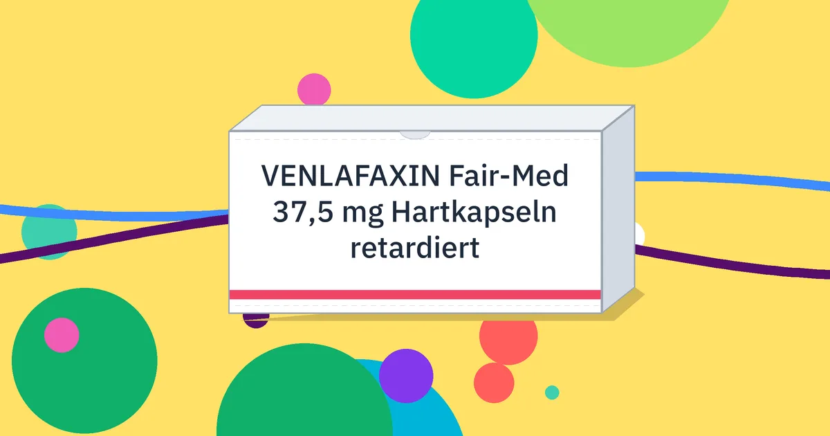 Symbolbild: Packung mit der Aufschrift VENLAFAXIN Fair-Med 37,5 mg Hartkapseln retardiert (PZN 10145107) – Verfügbarkeit und Bezug in Apotheken in Frankfurt am Main