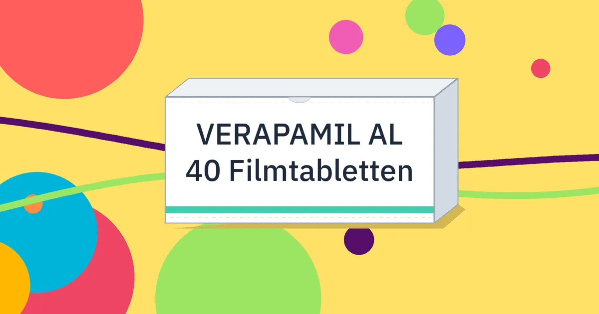 Symbolbild: Packung mit der Aufschrift VERAPAMIL AL 40 Filmtabletten (PZN 08913473) – Verfügbarkeit und Bezug in Apotheken in Frankfurt am Main