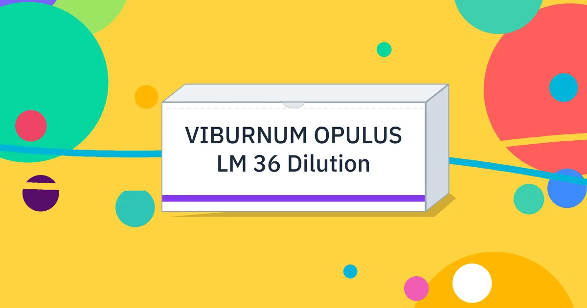 Symbolbild: Packung mit der Aufschrift VIBURNUM OPULUS LM 36 Dilution (PZN 13271321) – Verfügbarkeit und Bezug in Apotheken in Frankfurt am Main