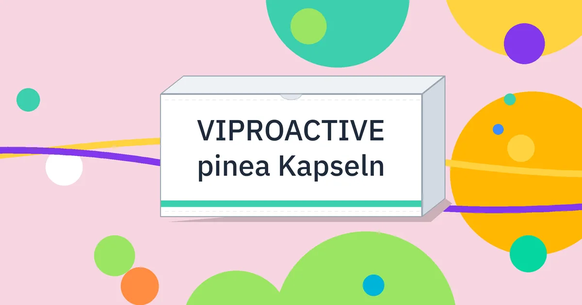 Symbolbild: Packung mit der Aufschrift VIPROACTIVE pinea Kapseln (PZN 14239934) – Verfügbarkeit und Bezug in Apotheken in Frankfurt am Main