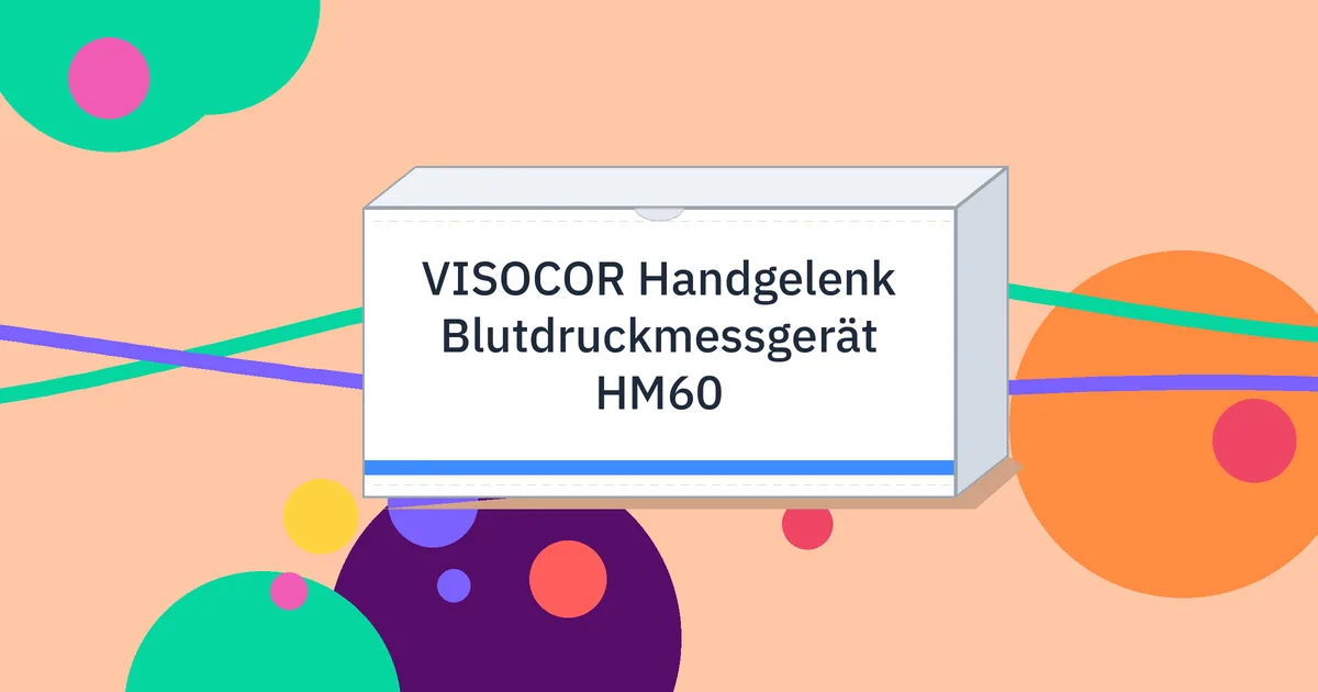 Symbolbild: Packung mit der Aufschrift VISOCOR Handgelenk Blutdruckmessgerät HM60 (PZN 16259929) – Verfügbarkeit und Bezug in Apotheken in Frankfurt am Main