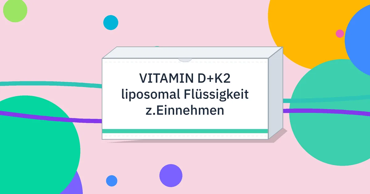 Symbolbild: Packung mit der Aufschrift VITAMIN D+K2 liposomal Flüssigkeit z.Einnehmen (PZN 19073993) – Verfügbarkeit und Bezug in Apotheken in Frankfurt am Main