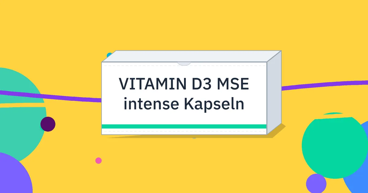 Symbolbild: Packung mit der Aufschrift VITAMIN D3 MSE intense Kapseln (PZN 10262221) – Verfügbarkeit und Bezug in Apotheken in Frankfurt am Main
