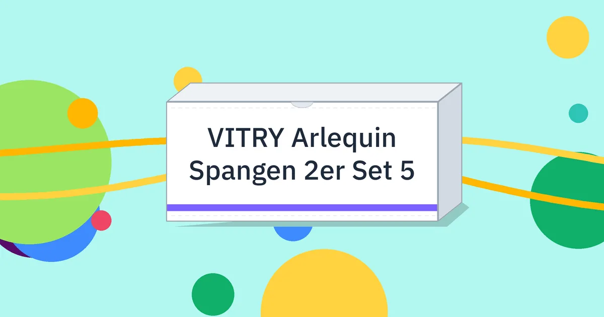 Symbolbild: Packung mit der Aufschrift VITRY Arlequin Spangen 2er Set 5 (PZN 19067142) – Verfügbarkeit und Bezug in Apotheken in Frankfurt am Main