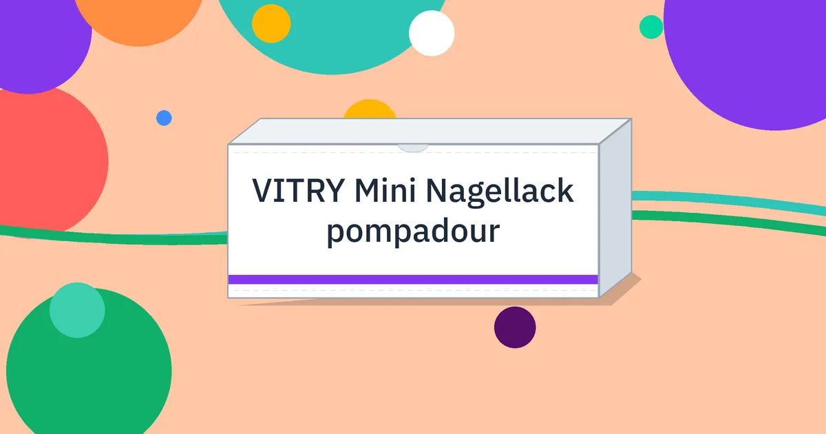 Symbolbild: Packung mit der Aufschrift VITRY Mini Nagellack pompadour (PZN 16141530) – Verfügbarkeit und Bezug in Apotheken in Frankfurt am Main