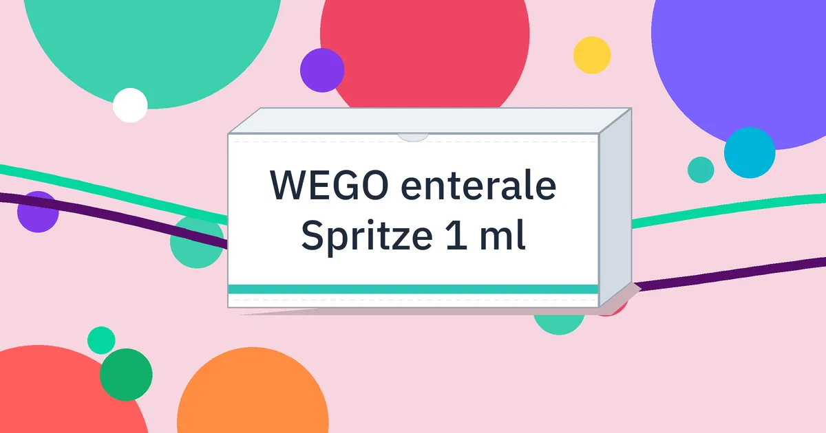 Symbolbild: Packung mit der Aufschrift WEGO enterale Spritze 1 ml (PZN 18859438) – Verfügbarkeit und Bezug in Apotheken in Frankfurt am Main