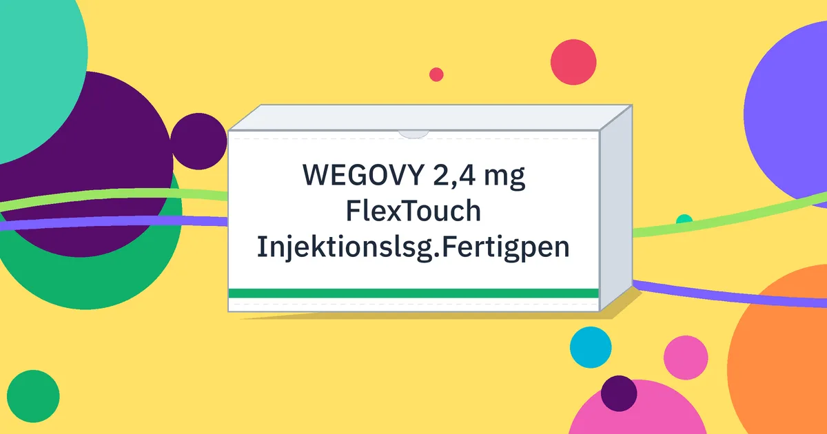Symbolbild: Packung mit der Aufschrift WEGOVY 2,4 mg FlexTouch Injektionslsg.Fertigpen (PZN 19096014) – Verfügbarkeit und Bezug in Apotheken in Frankfurt am Main