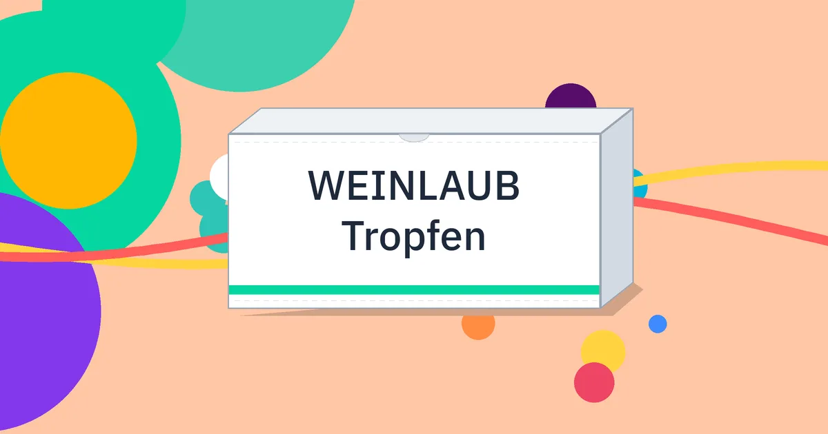 Symbolbild: Packung mit der Aufschrift WEINLAUB Tropfen (PZN 17556055) – Verfügbarkeit und Bezug in Apotheken in Frankfurt am Main