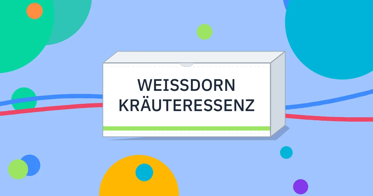 Symbolbild: Packung mit der Aufschrift WEISSDORN KRÄUTERESSENZ (PZN 16360999) – Verfügbarkeit und Bezug in Apotheken in Frankfurt am Main