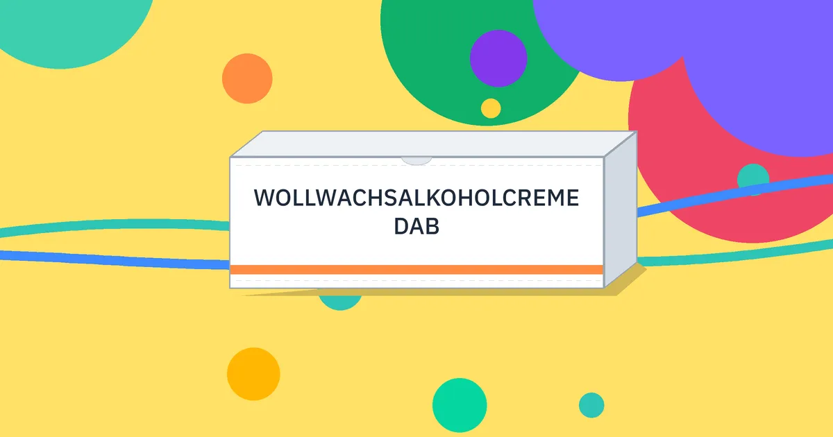 Symbolbild: Packung mit der Aufschrift WOLLWACHSALKOHOLCREME DAB (PZN 18315916) – Verfügbarkeit und Bezug in Apotheken in Frankfurt am Main