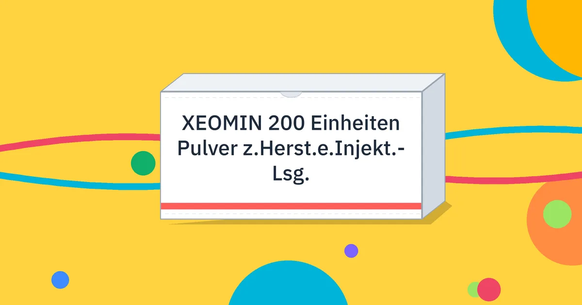 Symbolbild: Packung mit der Aufschrift XEOMIN 200 Einheiten Pulver z.Herst.e.Injekt.-Lsg. (PZN 15371512) – Verfügbarkeit und Bezug in Apotheken in Frankfurt am Main