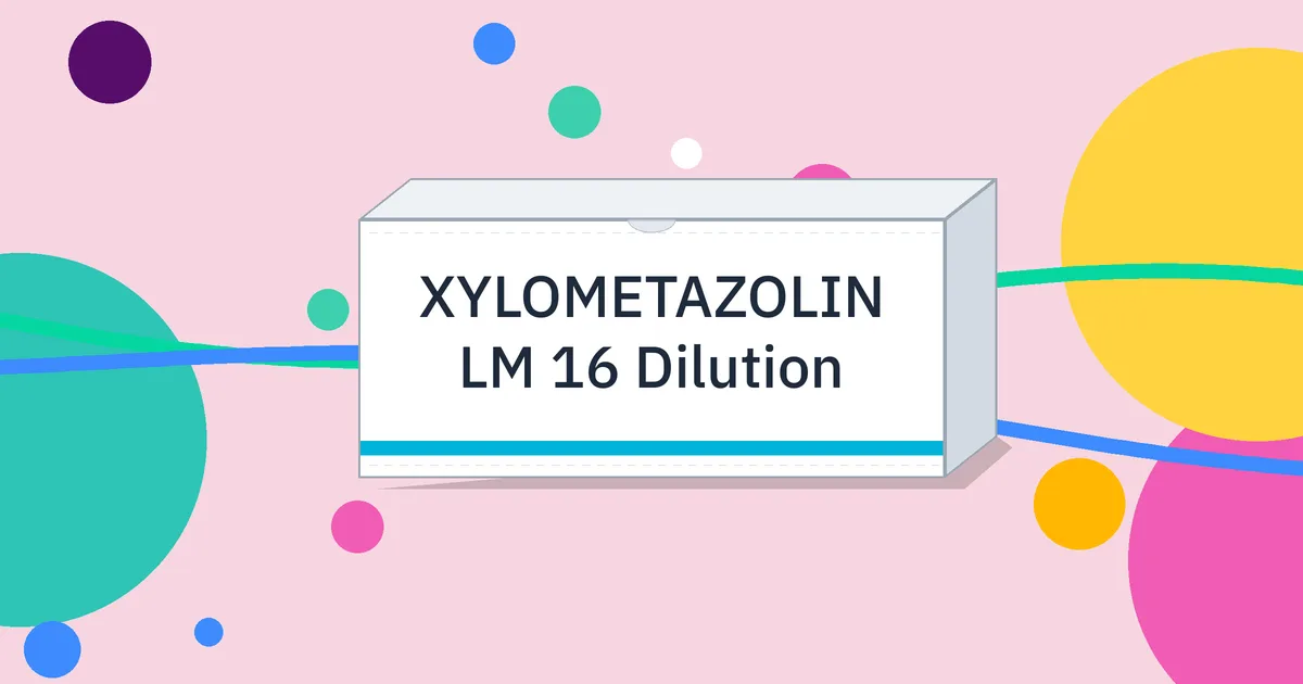 Symbolbild: Packung mit der Aufschrift XYLOMETAZOLIN LM 16 Dilution (PZN 13283376) – Verfügbarkeit und Bezug in Apotheken in Frankfurt am Main