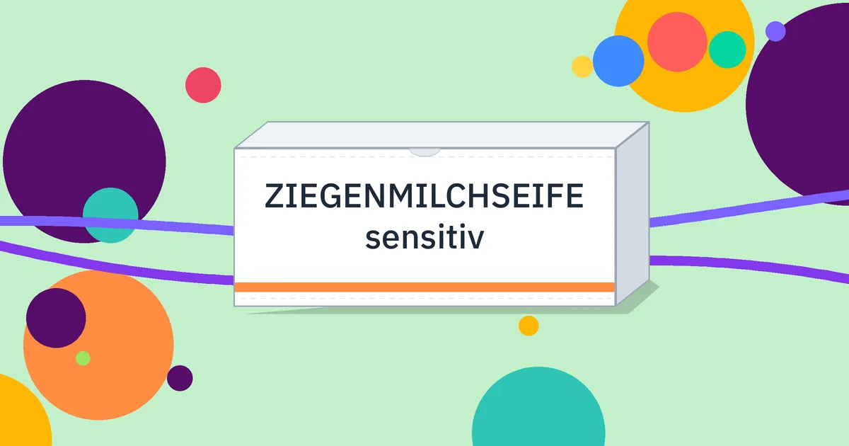 Symbolbild: Packung mit der Aufschrift ZIEGENMILCHSEIFE sensitiv (PZN 10302854) – Verfügbarkeit und Bezug in Apotheken in Frankfurt am Main