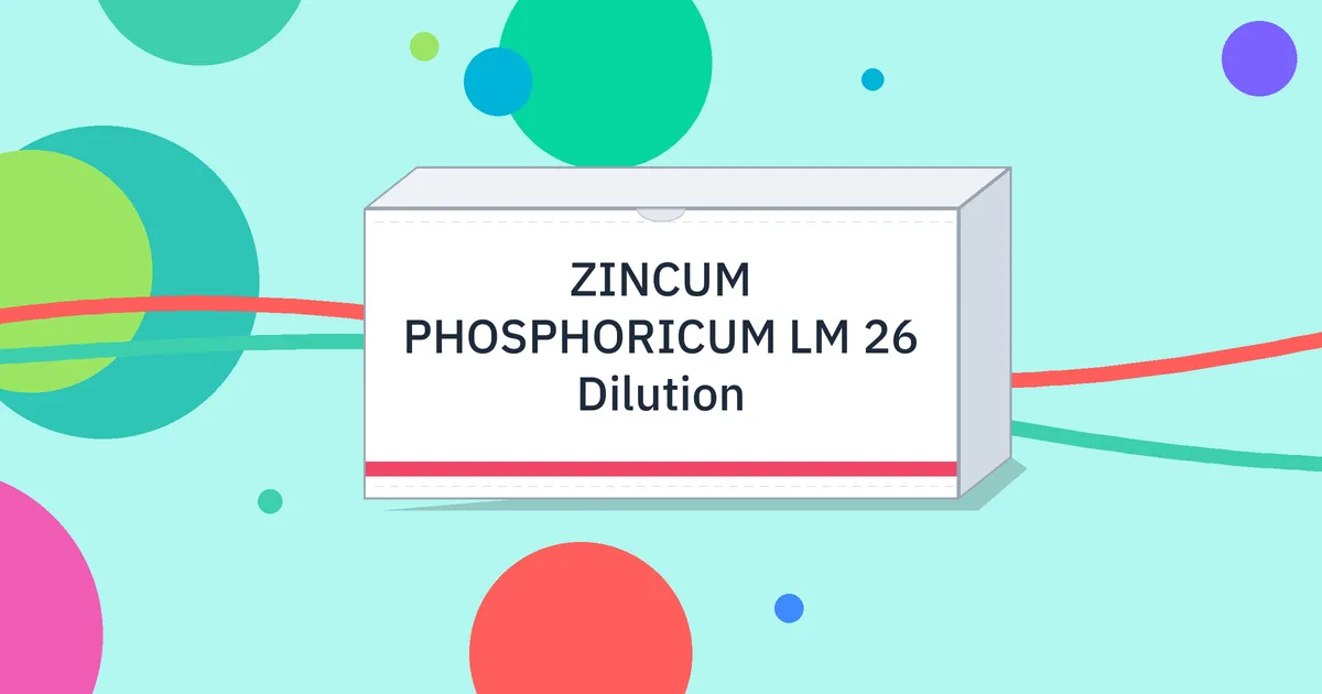 Symbolbild: Packung mit der Aufschrift ZINCUM PHOSPHORICUM LM 26 Dilution (PZN 13297697) – Verfügbarkeit und Bezug in Apotheken in Frankfurt am Main
