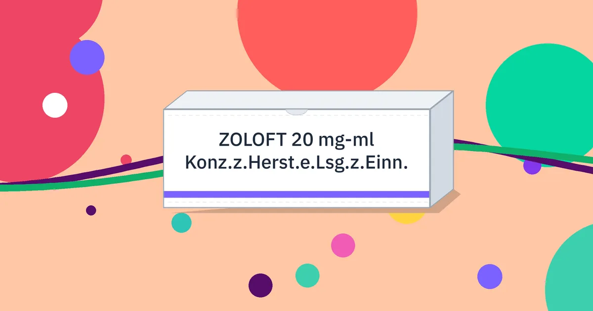 Symbolbild: Packung mit der Aufschrift ZOLOFT 20 mg-ml Konz.z.Herst.e.Lsg.z.Einn. (PZN 18275996) – Verfügbarkeit und Bezug in Apotheken in Frankfurt am Main