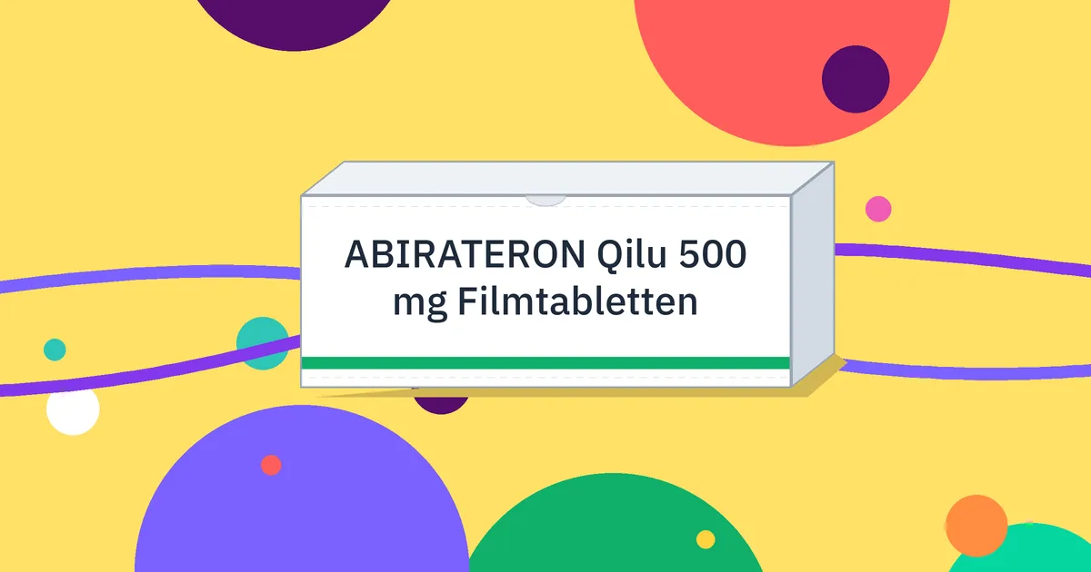 Symbolbild: Packung mit der Aufschrift ABIRATERON Qilu 500 mg Filmtabletten (PZN 18366517) – Verfügbarkeit und Bezug in Apotheken in Frankfurt am Main