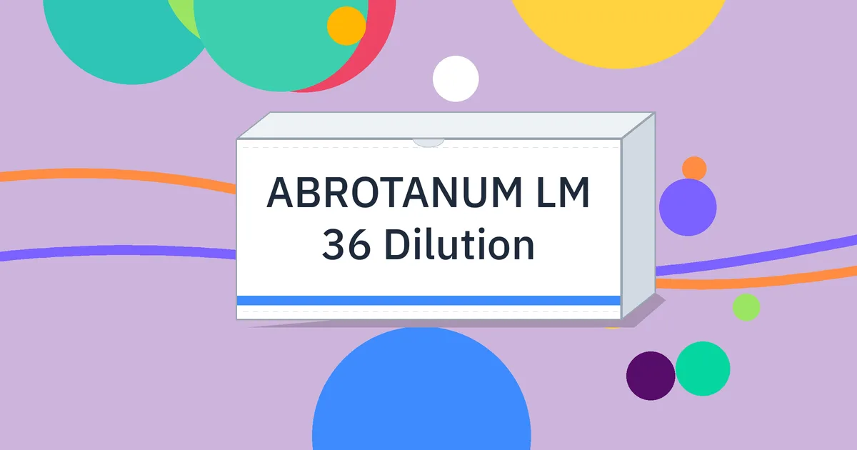 Symbolbild: Packung mit der Aufschrift ABROTANUM LM 36 Dilution (PZN 12750841) – Verfügbarkeit und Bezug in Apotheken in Frankfurt am Main
