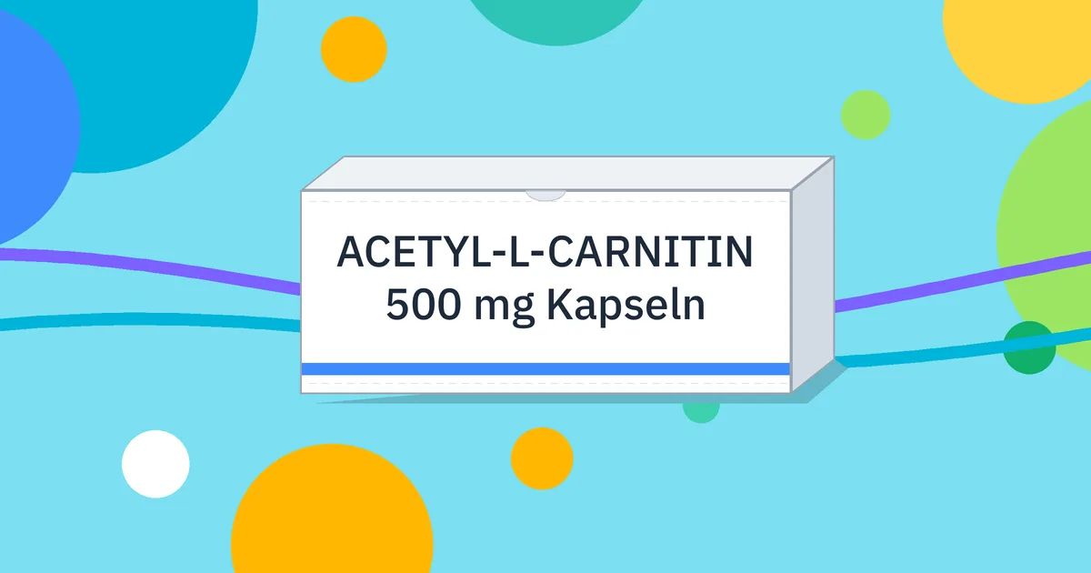 Symbolbild: Packung mit der Aufschrift ACETYL-L-CARNITIN 500 mg Kapseln (PZN 02367414) – Verfügbarkeit und Bezug in Apotheken in Frankfurt am Main