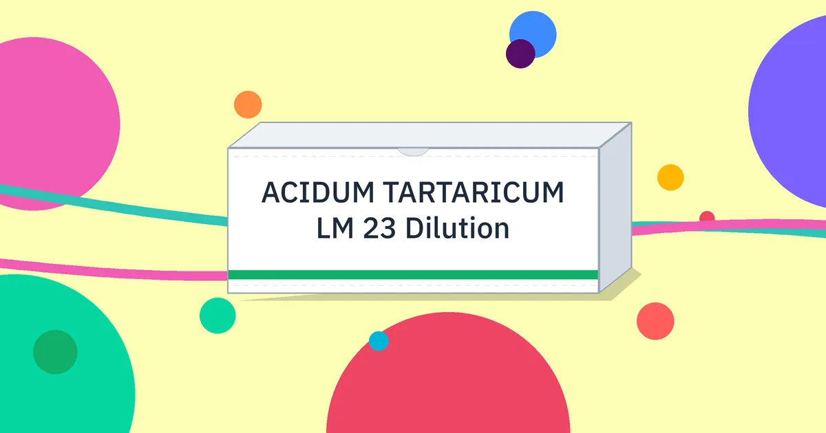 Symbolbild: Packung mit der Aufschrift ACIDUM TARTARICUM LM 23 Dilution (PZN 13286937) – Verfügbarkeit und Bezug in Apotheken in Frankfurt am Main