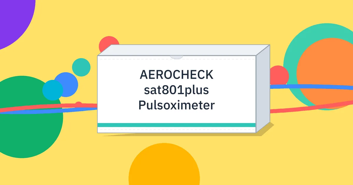 Symbolbild: Packung mit der Aufschrift AEROCHECK sat801plus Pulsoximeter (PZN 11105630) – Verfügbarkeit und Bezug in Apotheken in Frankfurt am Main