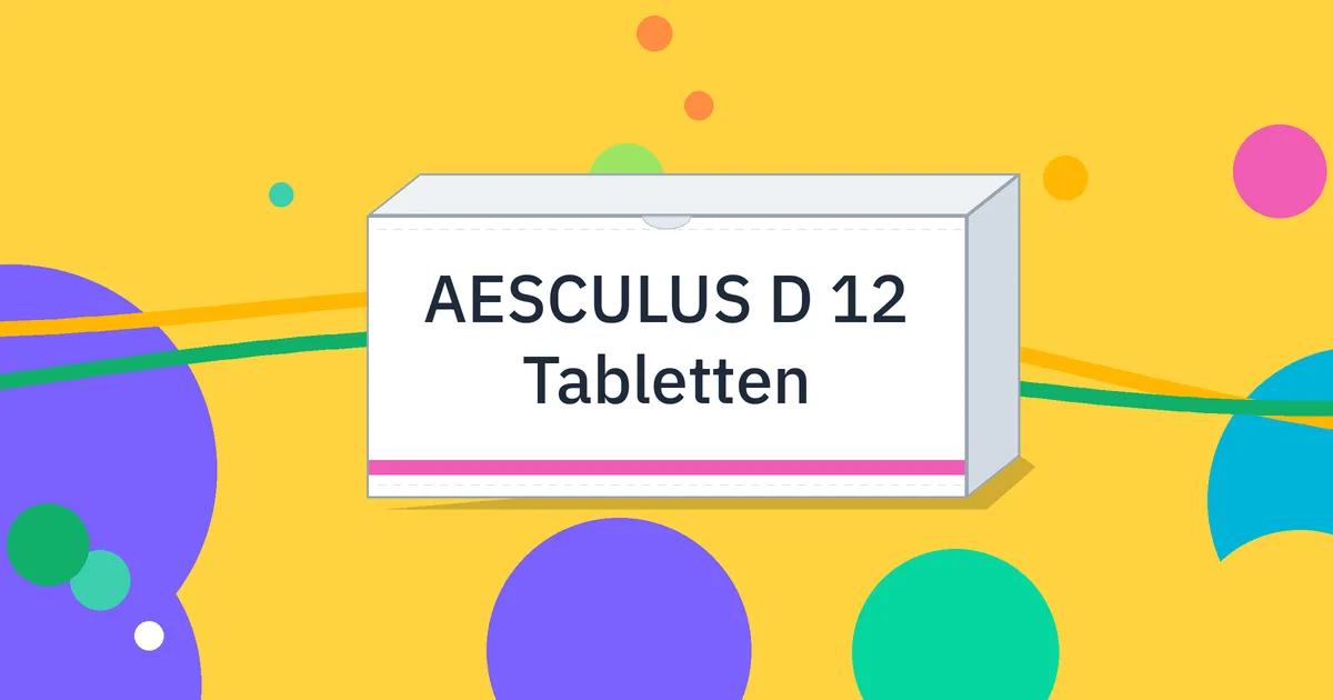 Symbolbild: Packung mit der Aufschrift AESCULUS D 12 Tabletten (PZN 02624472) – Verfügbarkeit und Bezug in Apotheken in Frankfurt am Main